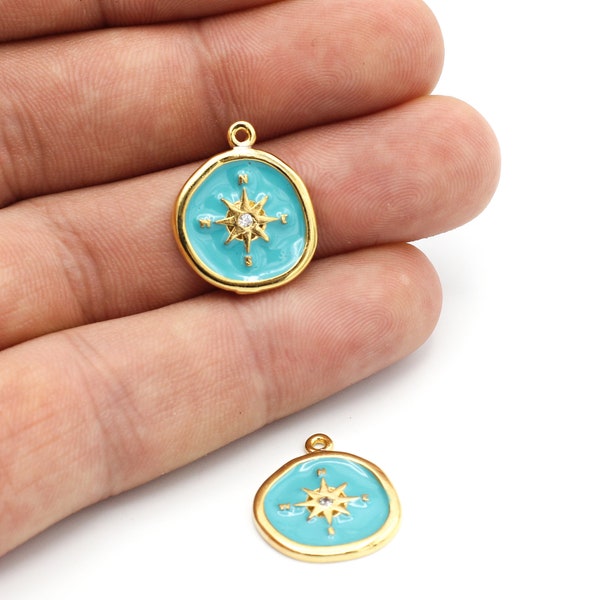 Compass Charm - Etsy