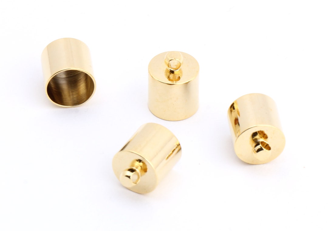 2 Pcs Gold Plated End Cap ,hole Inner 10mm, Huge End Caps, Solid Brass End Cap,bead Caps,cones ...