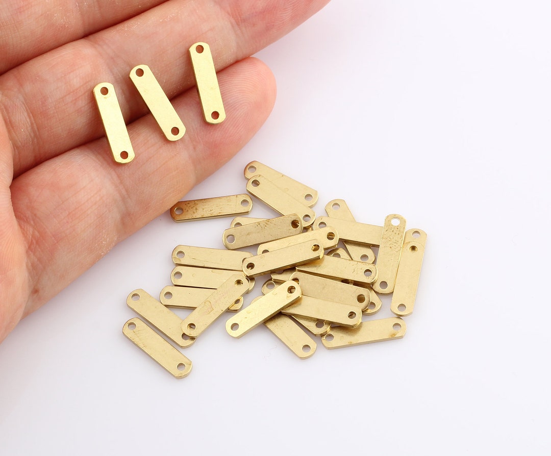 Raw Brass Rectangle Connector, 25 Pcs Raw Brass, Rectangle Connectors ...