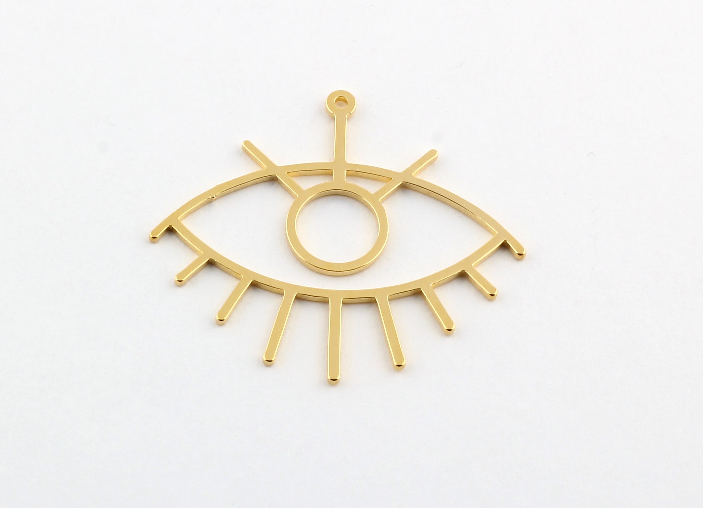 24k Shine Gold Plated Eye Findings 40x35mm Eye Findings - Etsy