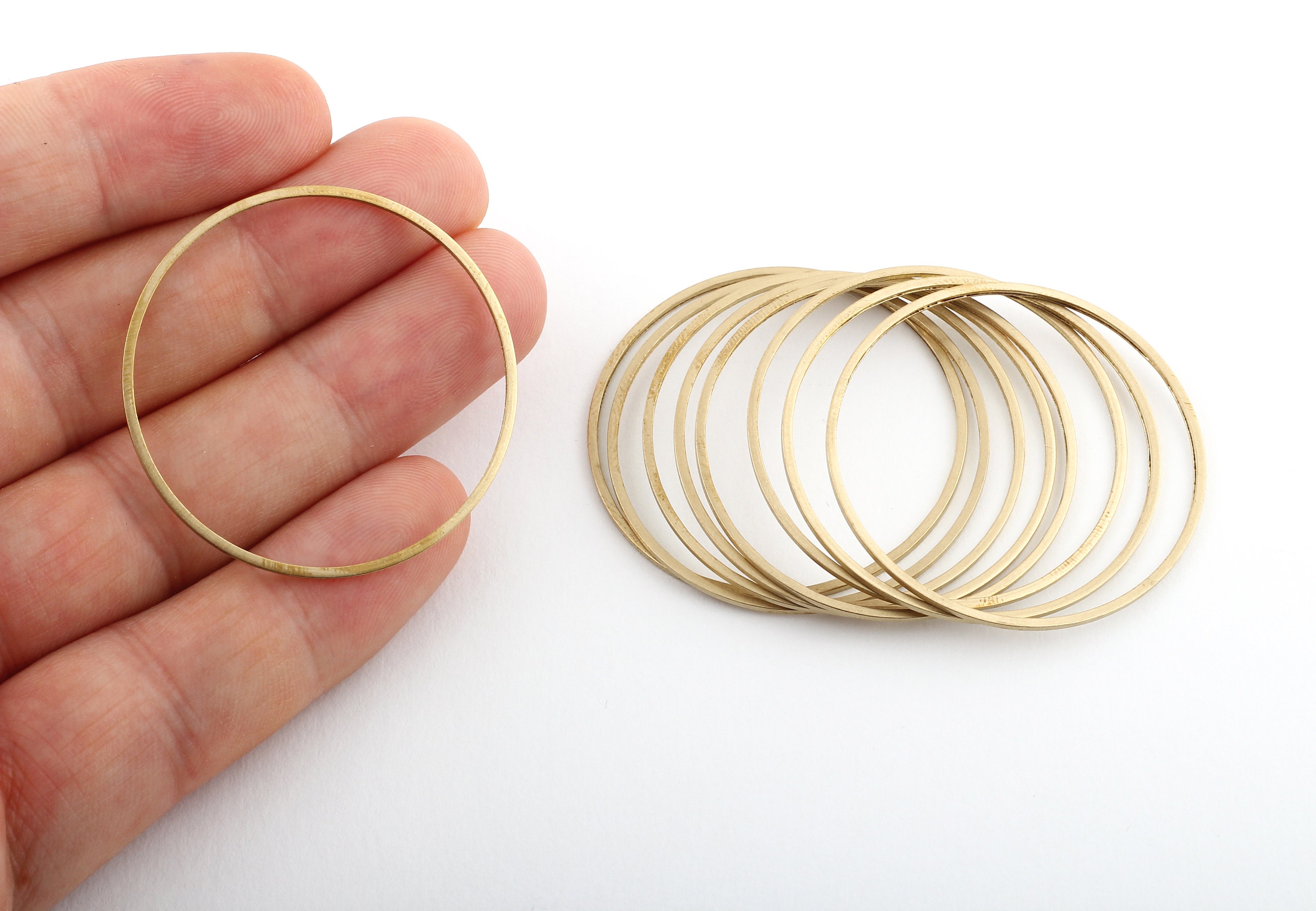 Brass Circle Connector , 12 Pcs Brass Circle Connector , 40 Mm,ds-rw ...