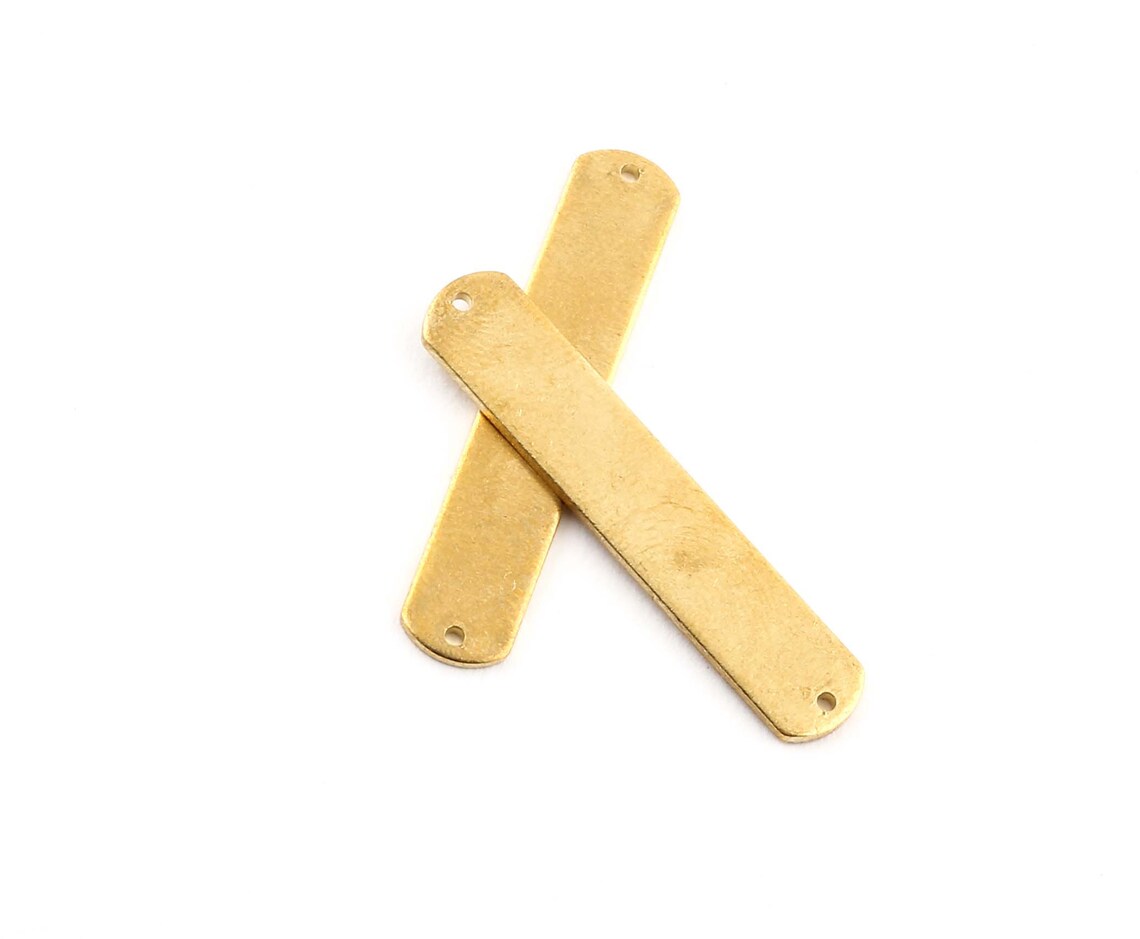10 Pcs 17x50mm Raw Brass Nameplate Bar Stamping Blank - Etsy