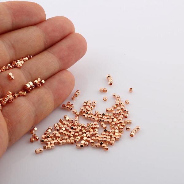 Rose Gold Spacer Beads - Etsy