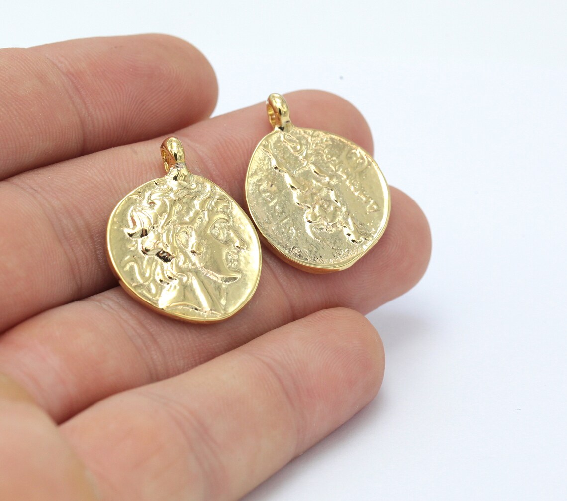 24k Shine Gold Plated Greek Coins , Antique Greek Coins , Medallion ...