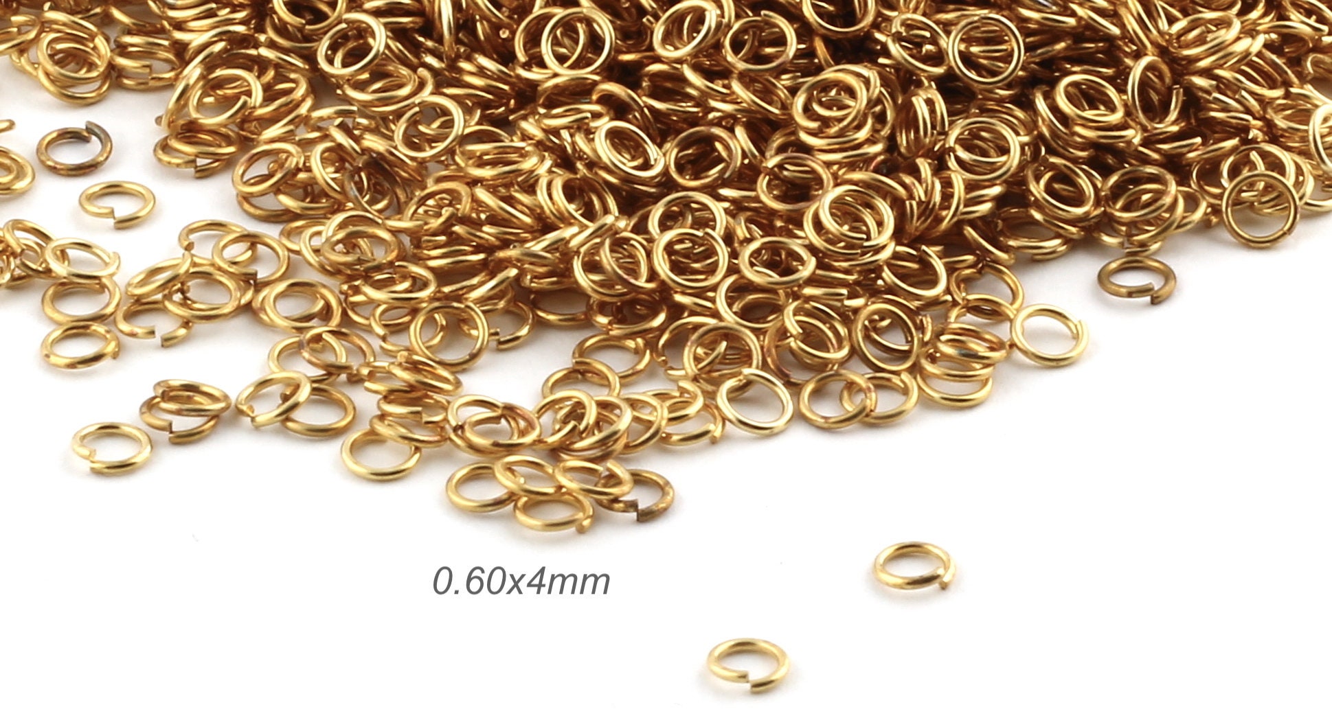 250 Pcs 0.6x4mm Raw Brass Jump Rings Bulk Raw Brass Jump - Etsy