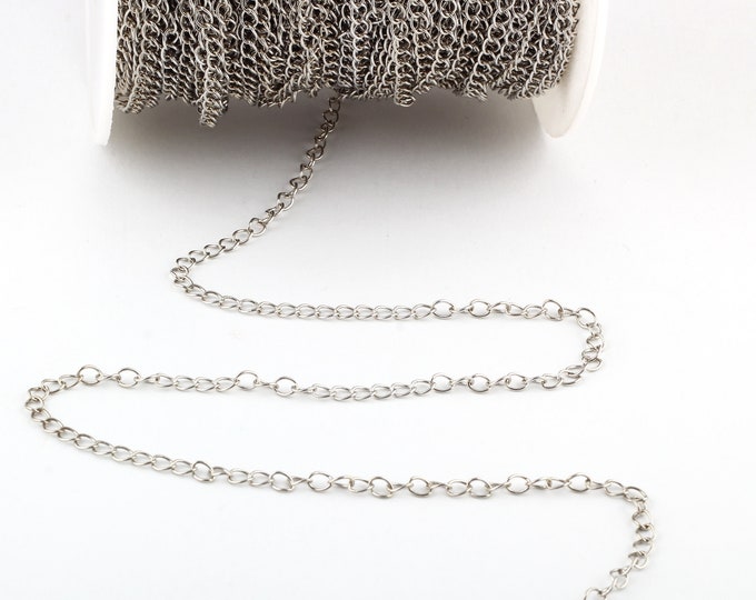 33 Feet 180x2.00 Mm Silver Plated Chains cable Chains | Etsy