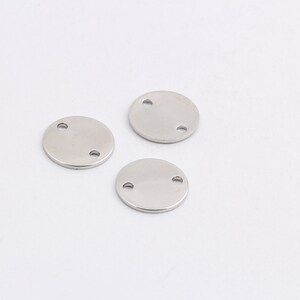 Silver Disc,12mm Silver Plated Disc, Stamped Disc, Coins, Two Holes ...