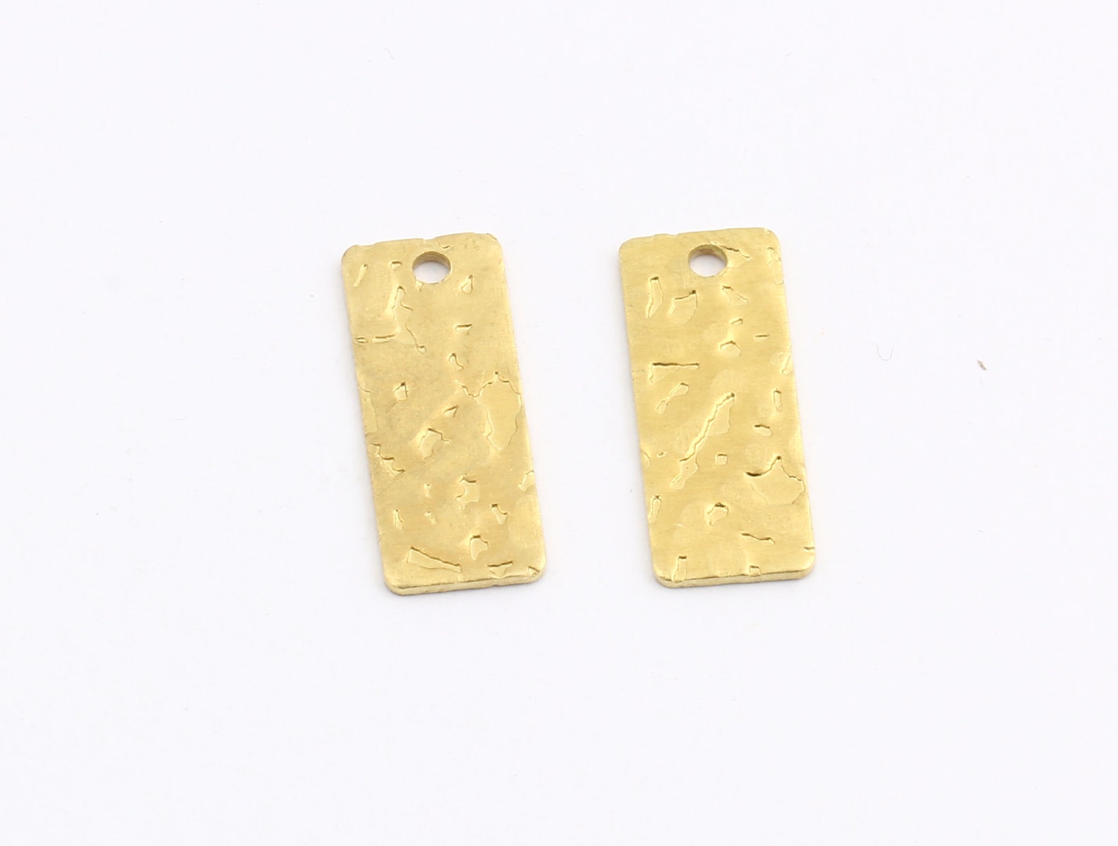 Rectangle Charms Raw Brass Rectangle Pendant rectangular - Etsy