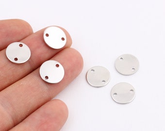 10 Pcs Gold Disc6mm 24k Shiny Gold Disc Stamped Disc Coins - Etsy