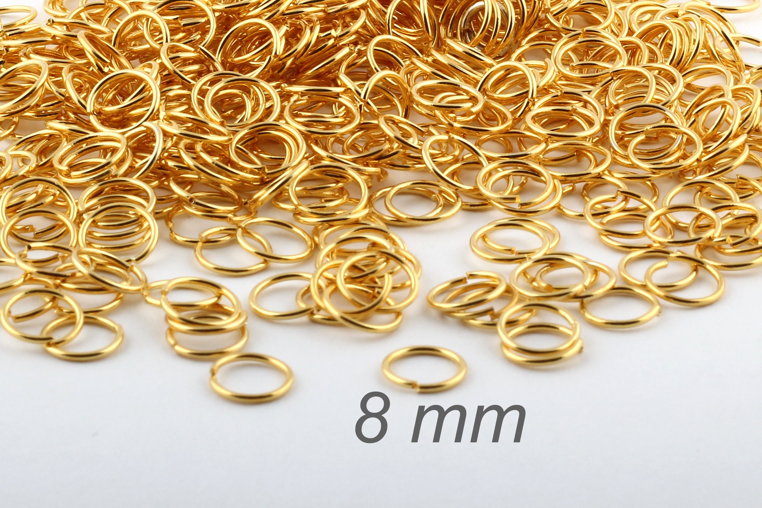 50 Pcs 8 Mm Jump Rings tiny Jump Ring Connectors Gold | Etsy