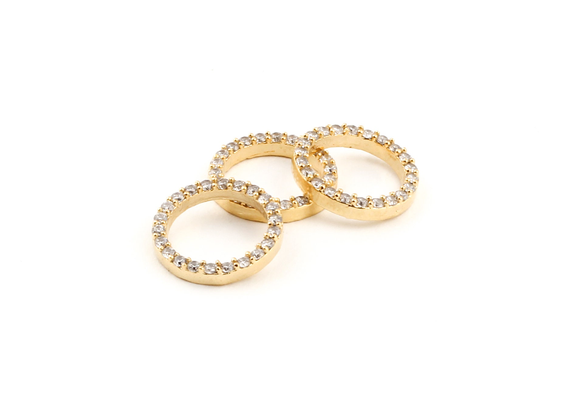 24k Shiny Gold Pave Round Gold Charms round Charms Pendant - Etsy