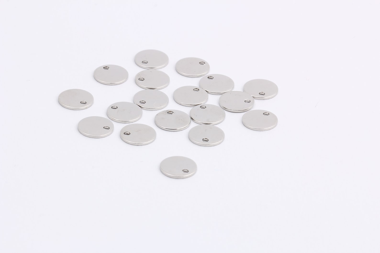 12 Pcs 10mm Silver Plated Hammered Disc Circle Disc | Etsy