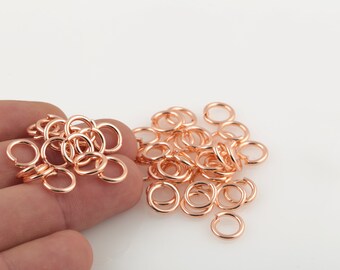 21 Ga 4mm Rose Gold Jump Ring, Open Jump Ring, Rose Connector, Bulk Jump Ring, Tiny Jump Ring ...