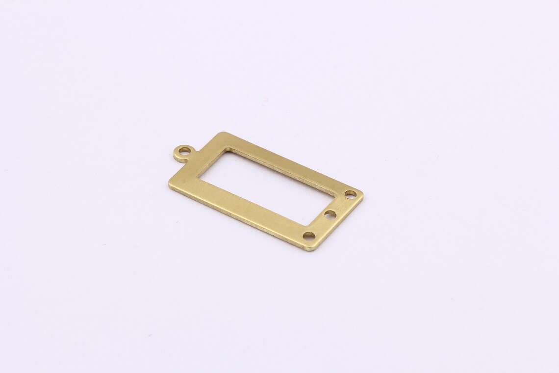 6 Pcs Raw Brass Geometric Tag , Personalized Tag , 3 Hole Blanks , Raw ...
