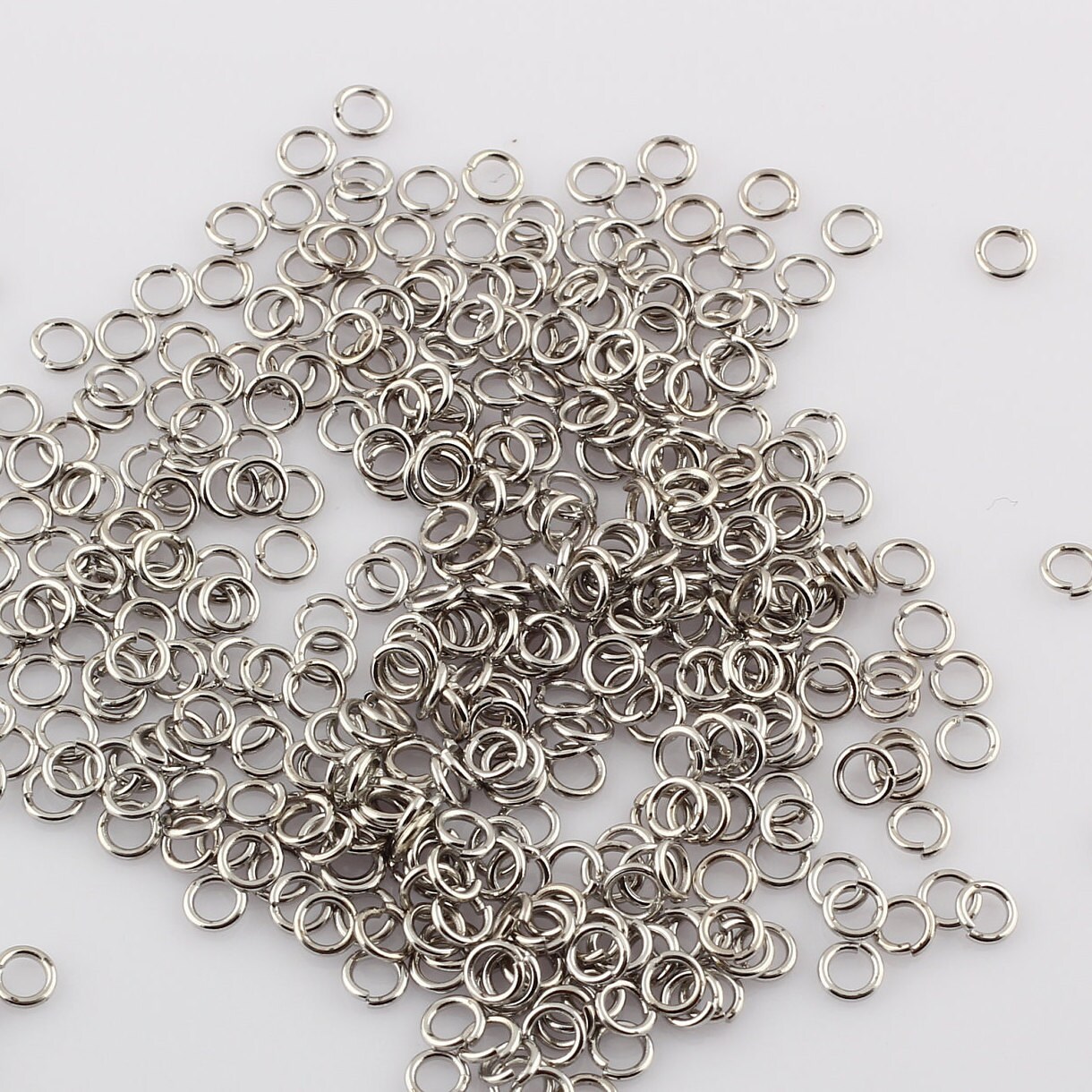 22 Ga 4mm Jump Rings 100 Pcs Silver Plated Jump Rings Open - Etsy