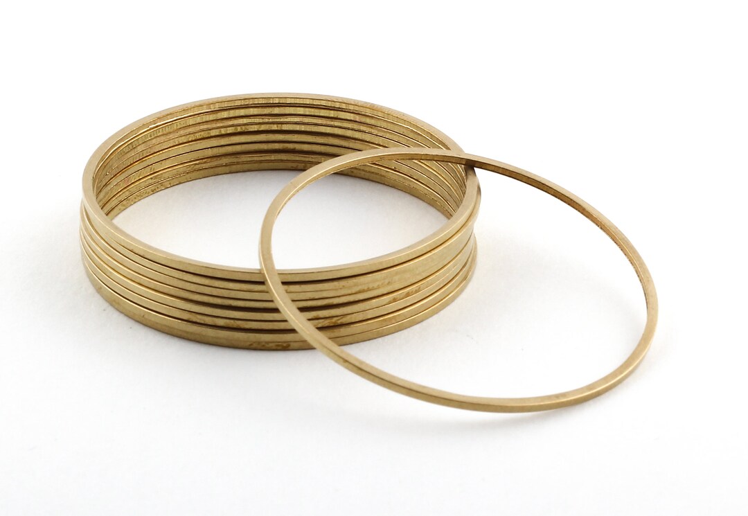 Brass Circle Connector , 12 Pcs Brass Circle Connector , 40 Mm,ds-rw ...