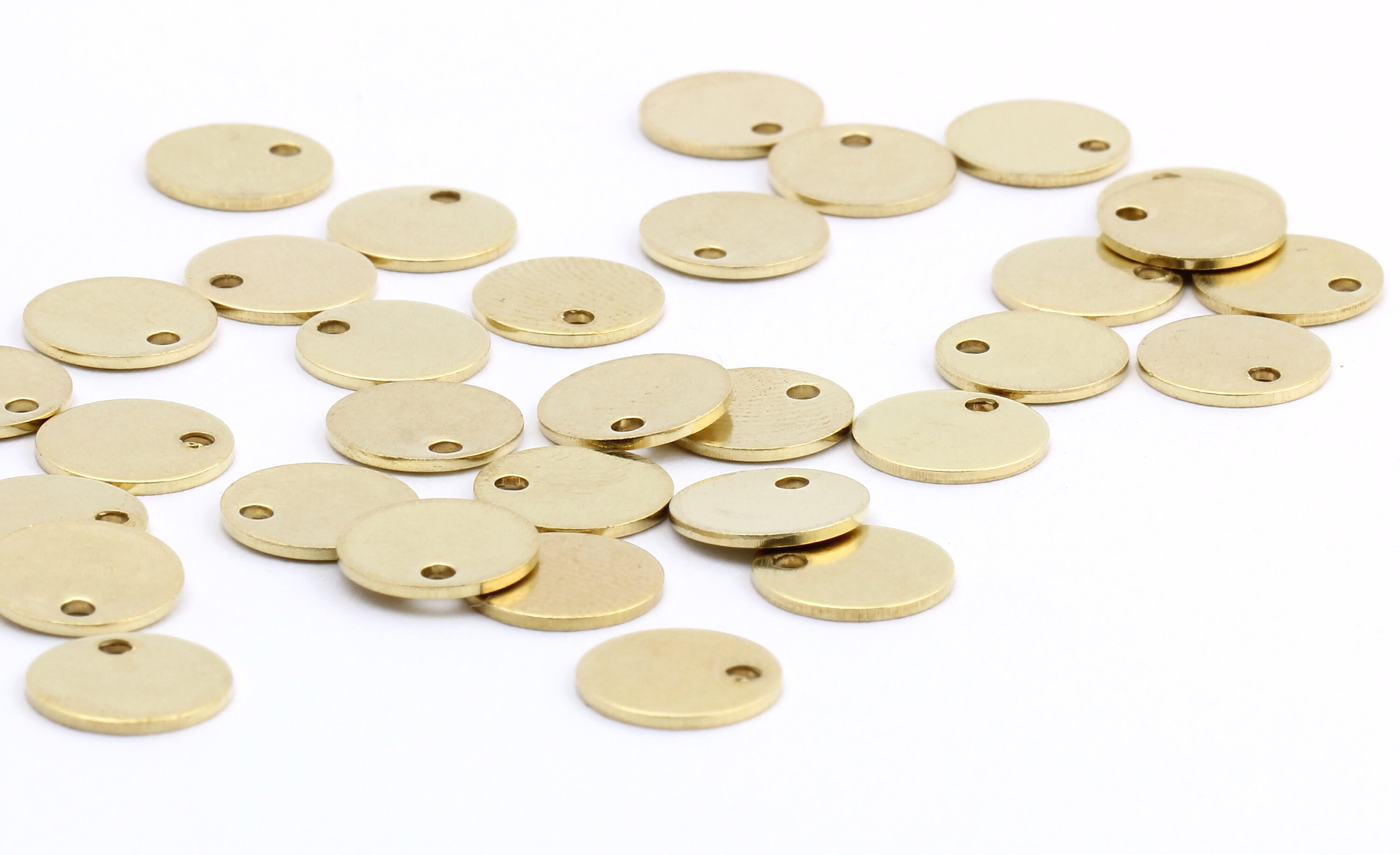 10 Mm Raw Brass Disc stamping Tag Round Disc Personalized - Etsy