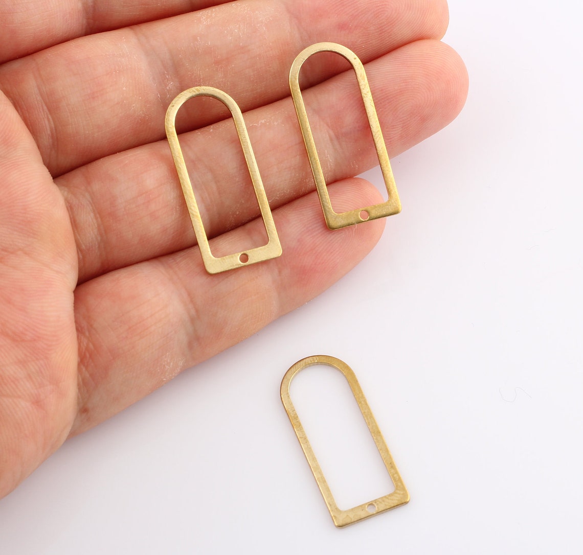 D Shape Rings-10 Raw Brass D Shape Connectors Rings - Etsy