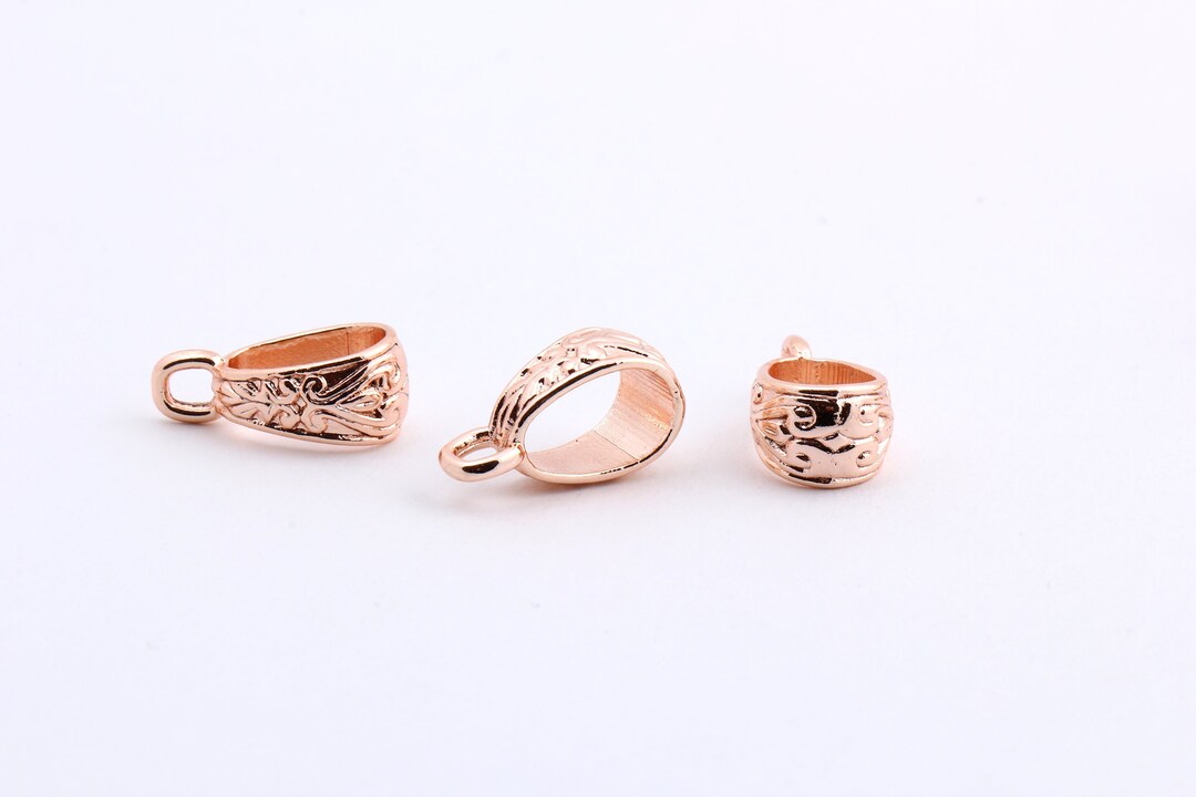 2 Pcs Rosegold Plated With Handled Pendant , Rose Gold Plated ...