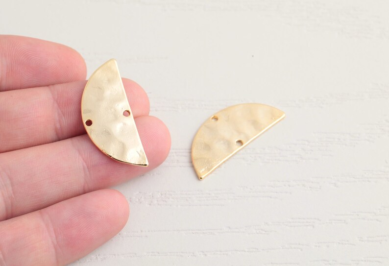 24k Shiny Gold Moon Pendant, Moon Necklace, Moon Charms, Moon Necklace ...