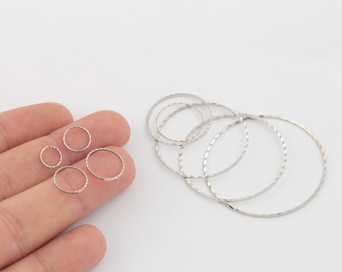 Silver Disc,12mm Silver Plated Disc, Stamped Disc, Coins, Two Holes ...