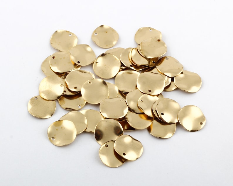 Raw Brass Brass Round Charm 25 Raw Brass Round Disc Charms - Etsy