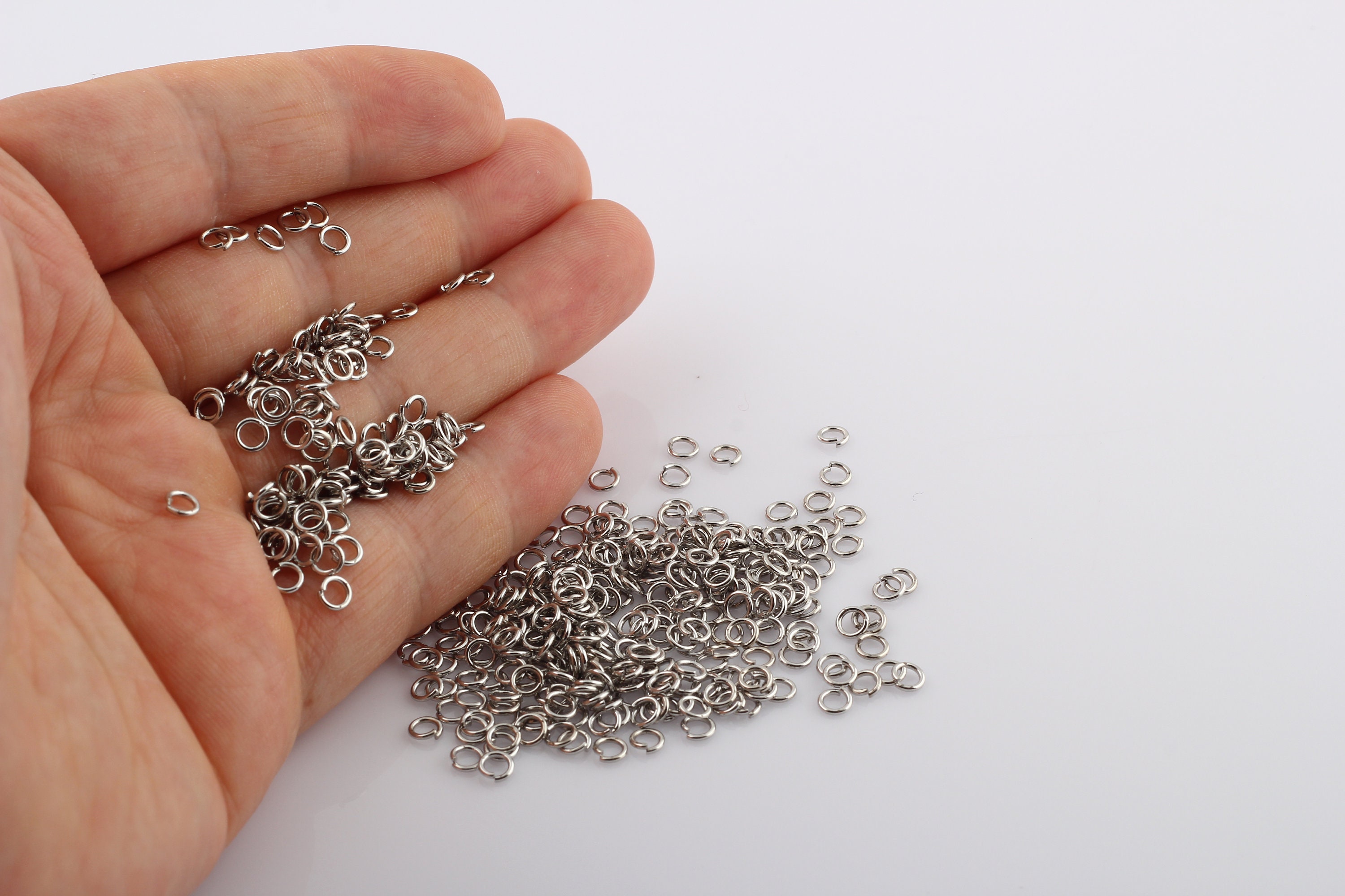 22 Ga 4mm Jump Rings 100 Pcs Silver Plated Jump Rings Open - Etsy