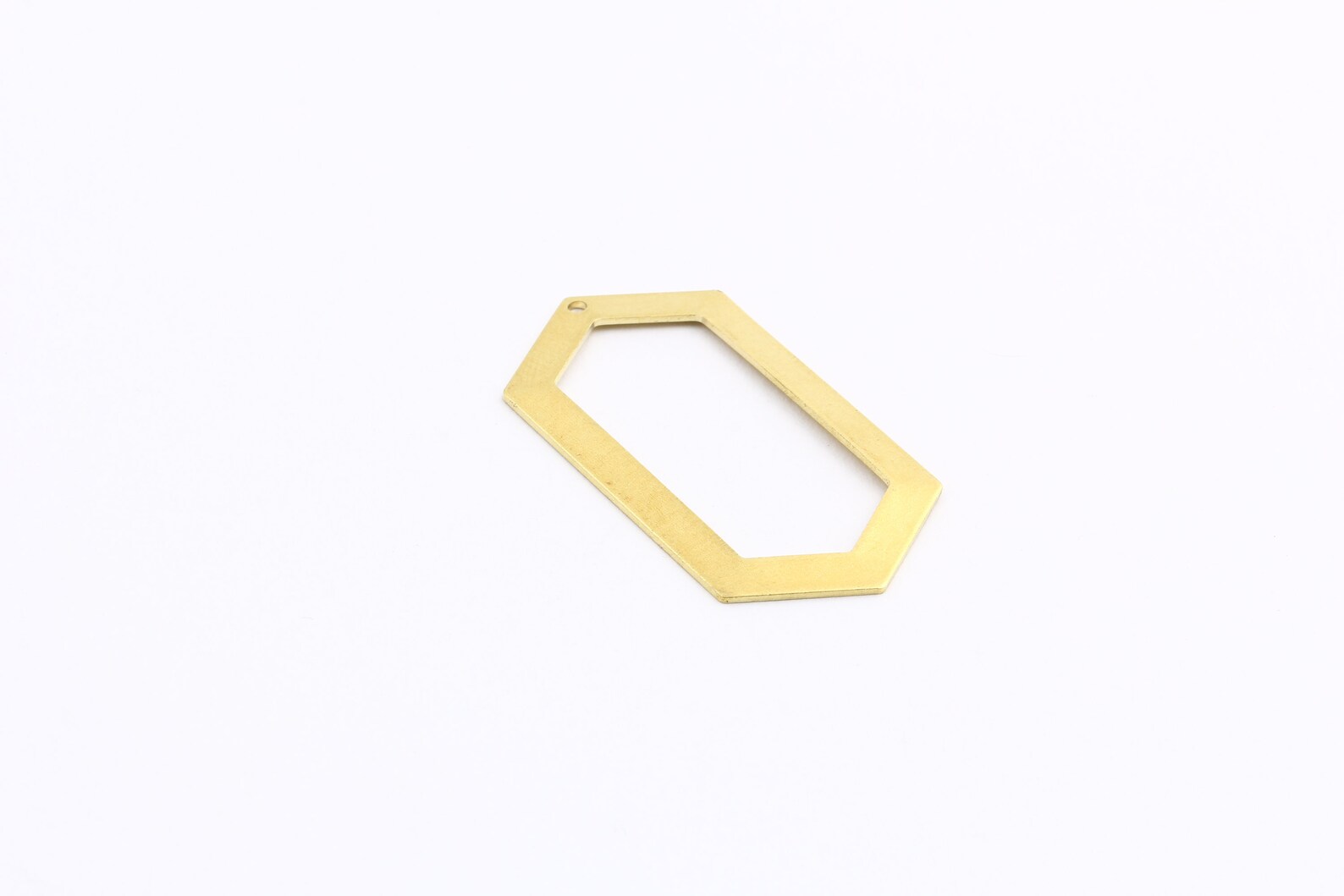 Hexagon Choker Charm 6 Raw Brass Hexagon Charms Pendants | Etsy