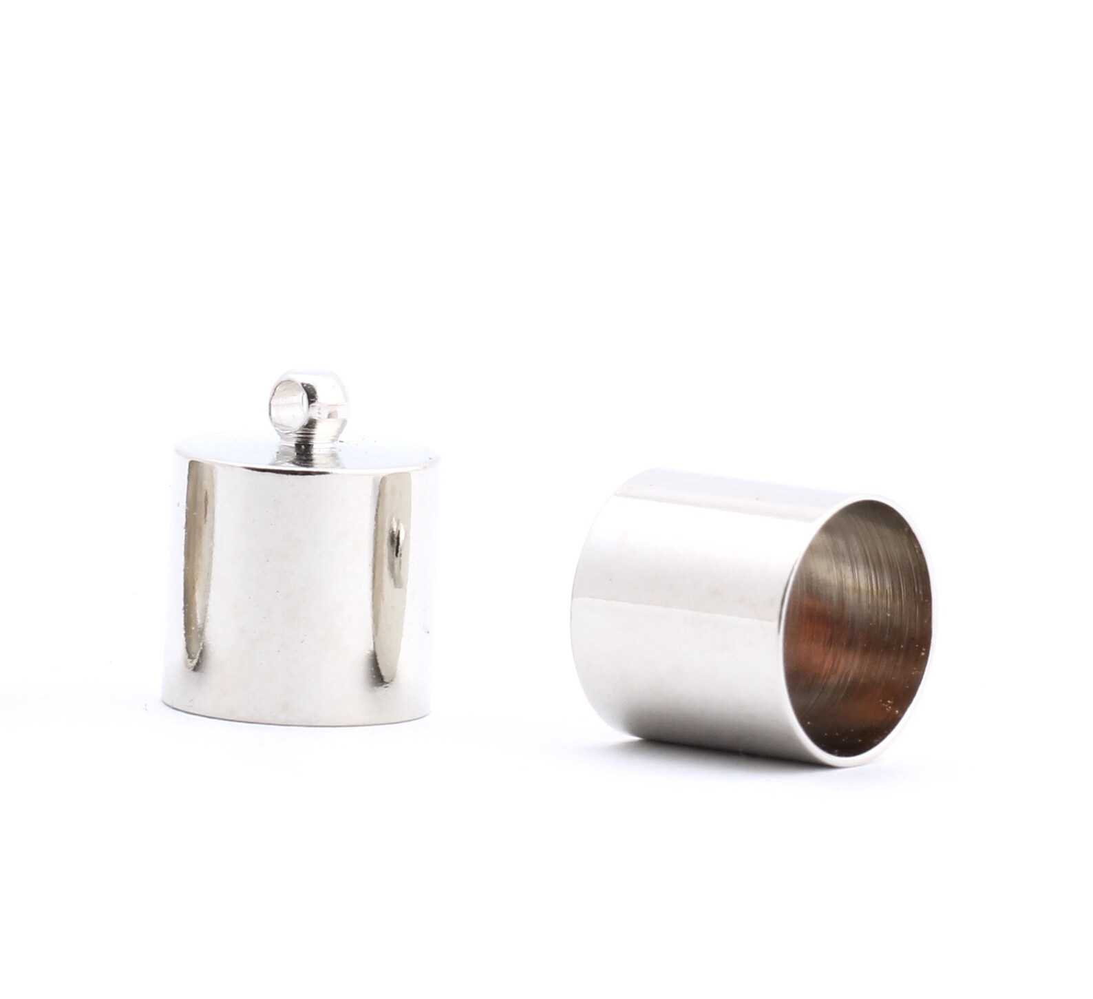 2 Pcs Silver Plated End Cap hole Inner 12mm Huge End Caps - Etsy