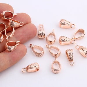 2 Pcs Rosegold Plated With Handled Pendant , Rose Gold Plated ...