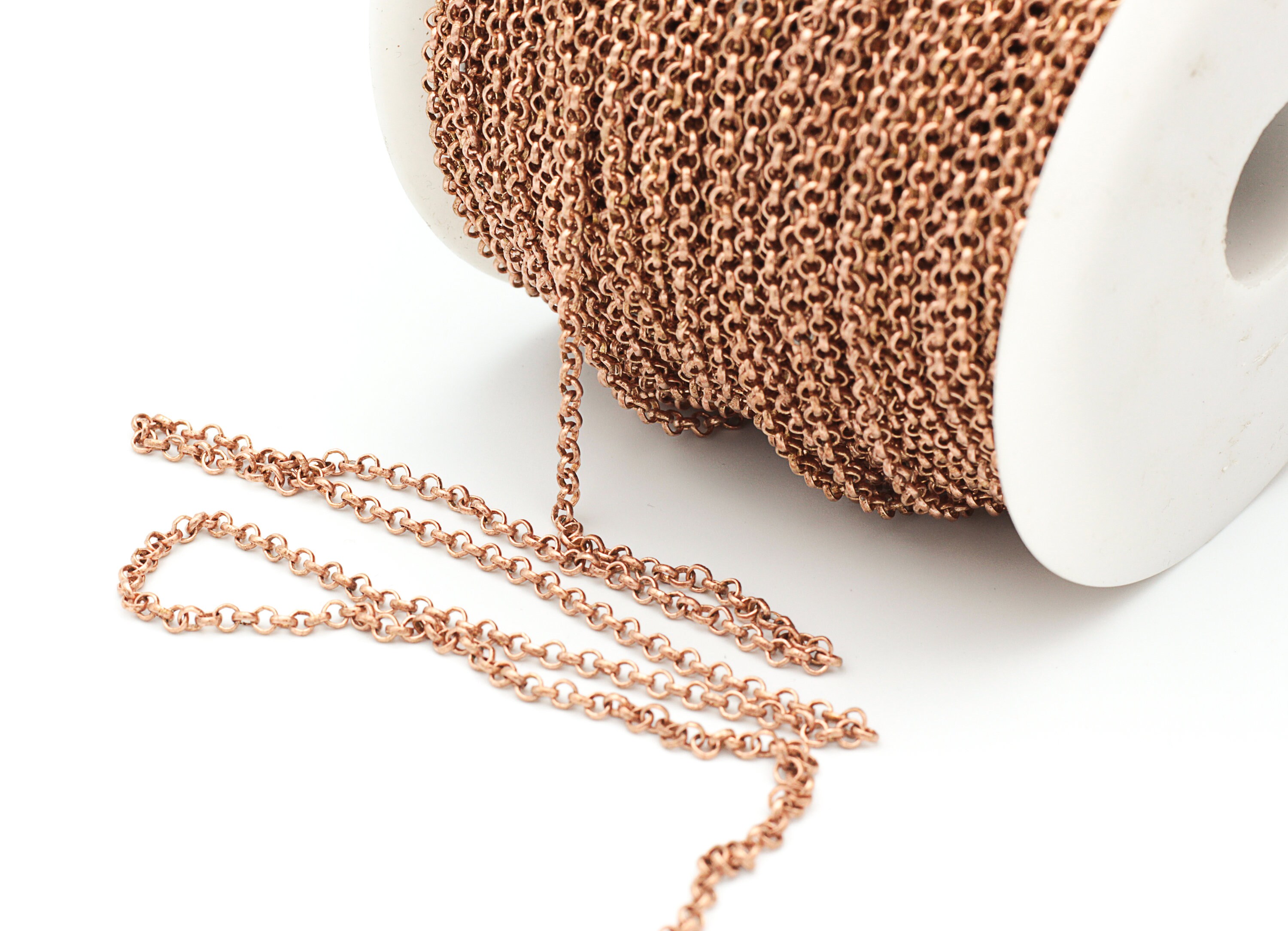 3.3 Feet Red Brass Curb Chains, Soldered Chains, Bar Chains, Choker ...