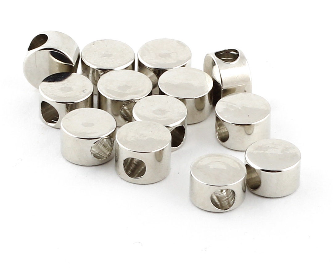 7mm Silver Plated Round Coins, Flat Round Beads, Stamping Tag , Barrel ...