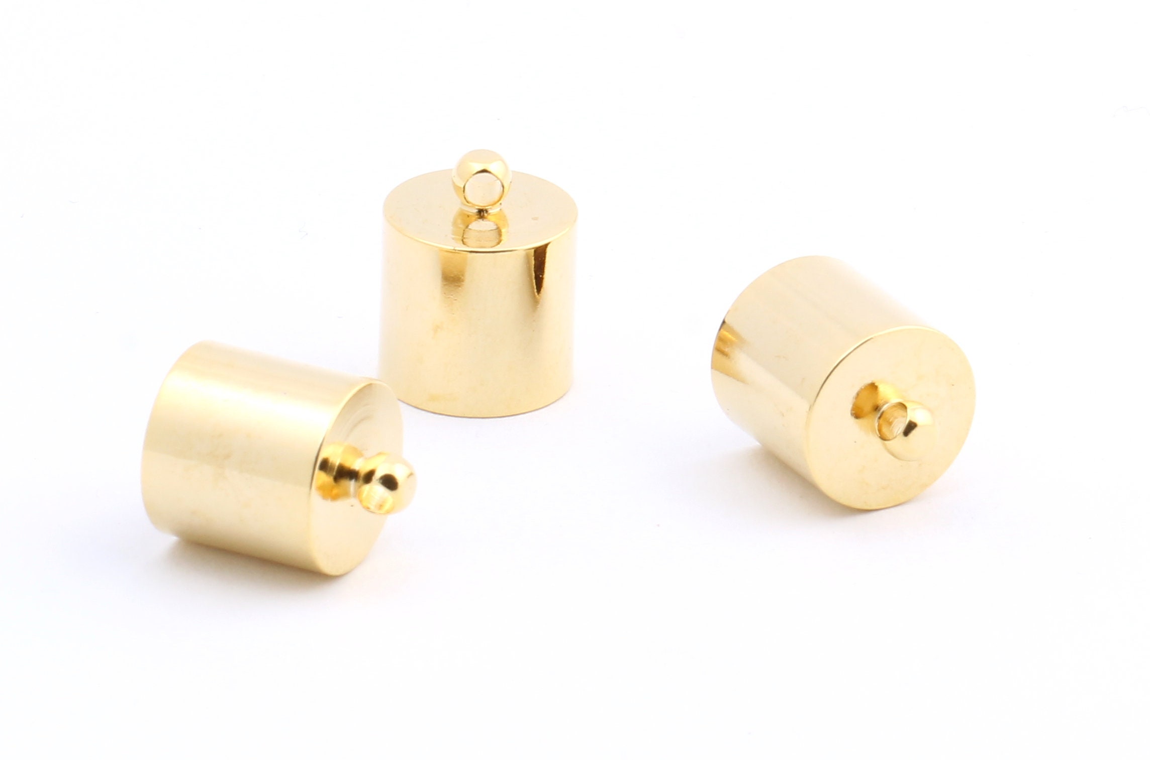 Hole Inner 12mm 2 Pcs Gold Plated End Cap huge End Caps - Etsy