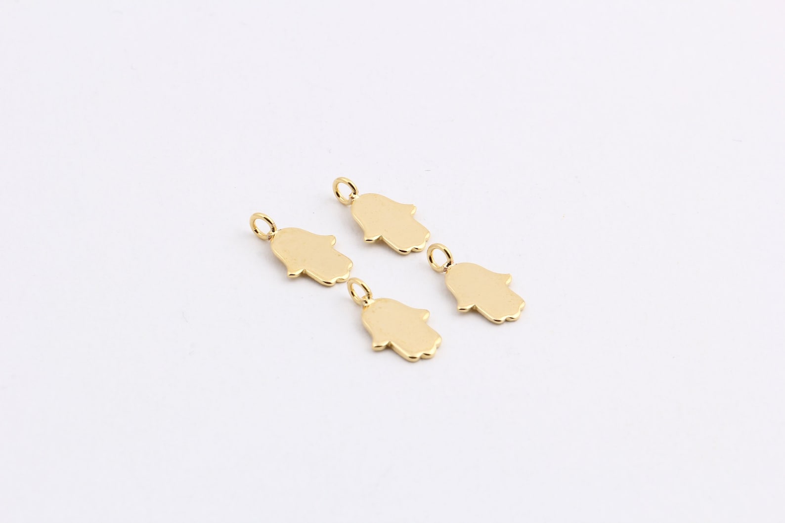 5 Gold Hamsa Pendant8x12mm Fatima Hand Charms Hamsa - Etsy