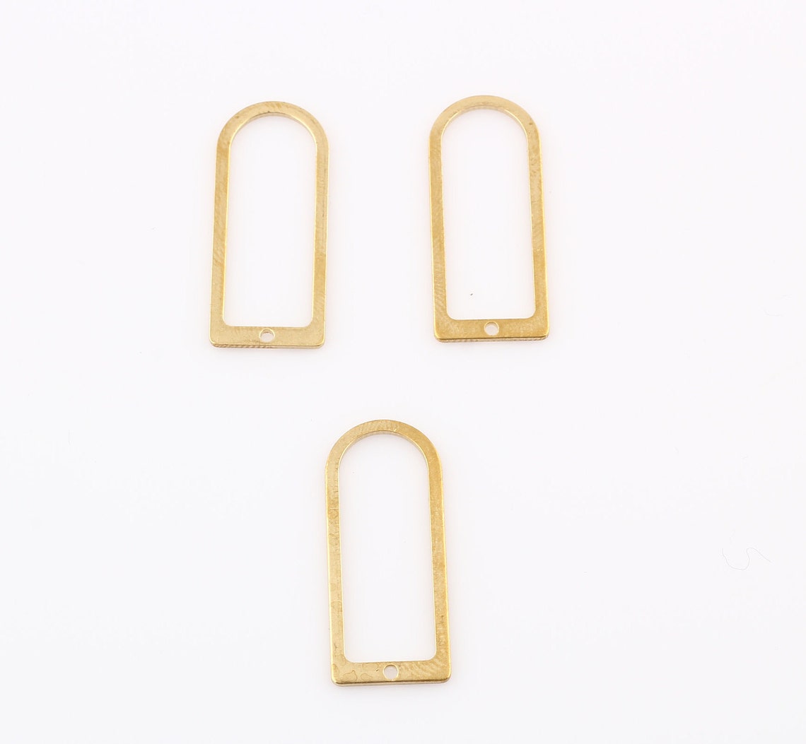 D Shape Rings-10 Raw Brass D Shape Connectors Rings - Etsy