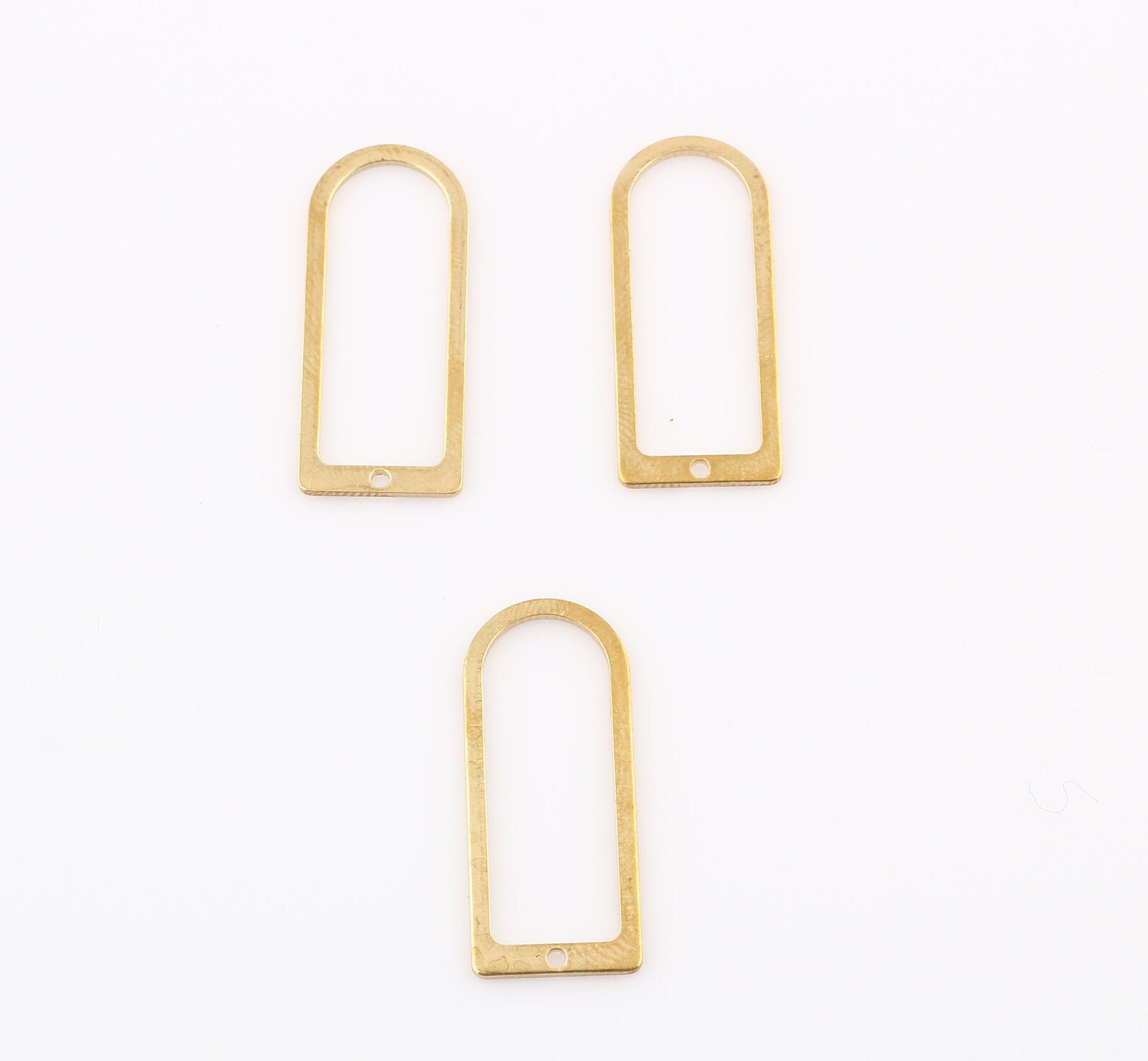 D Shape Rings-10 Raw Brass D Shape Connectors Rings - Etsy