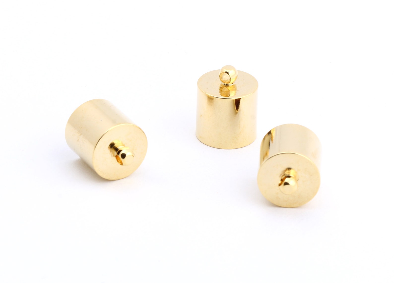 Hole Inner 12mm 2 Pcs Gold Plated End Cap huge End Caps - Etsy