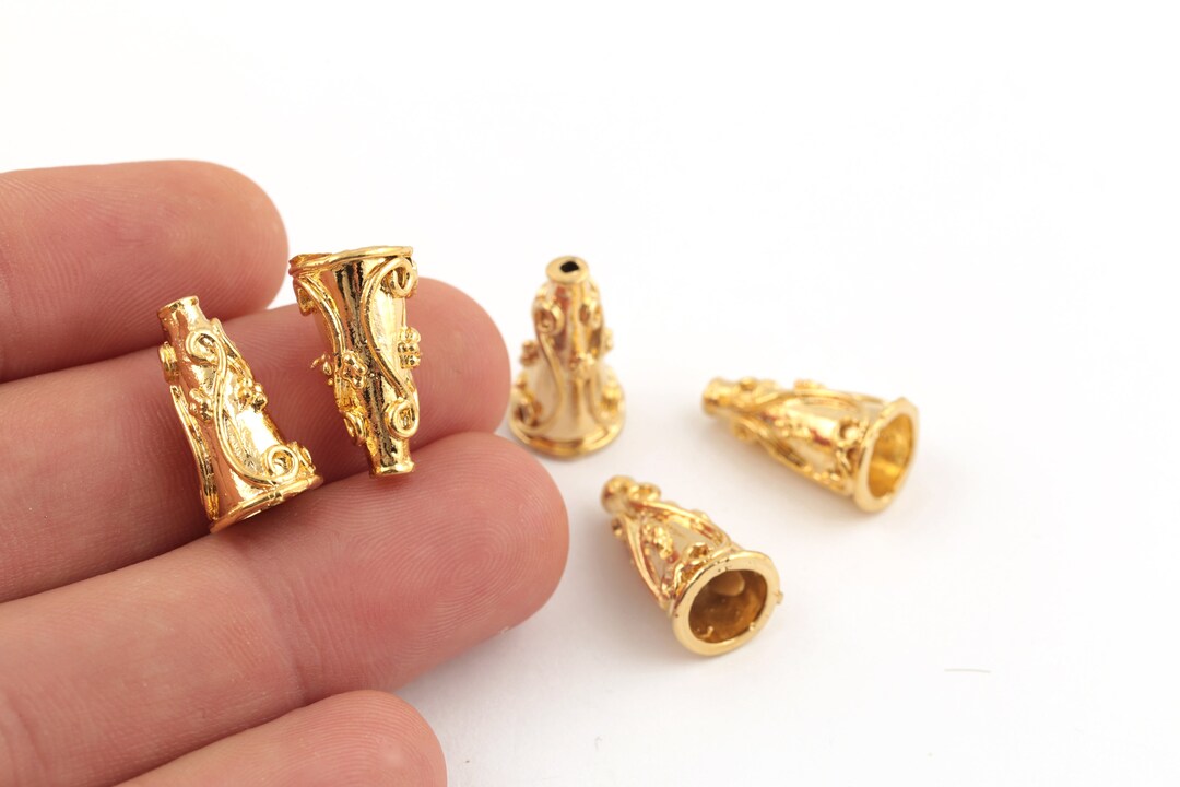10x19mm 24k Shiny Gold Plated Tube Beads ,straight Tube, Gold Plated ...