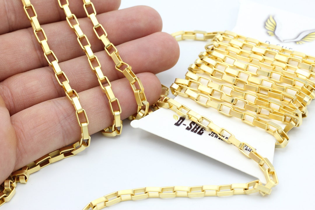 24k Matt Gold Plated Soldered Chains ,matt Gold Plated Satellite Chains ...
