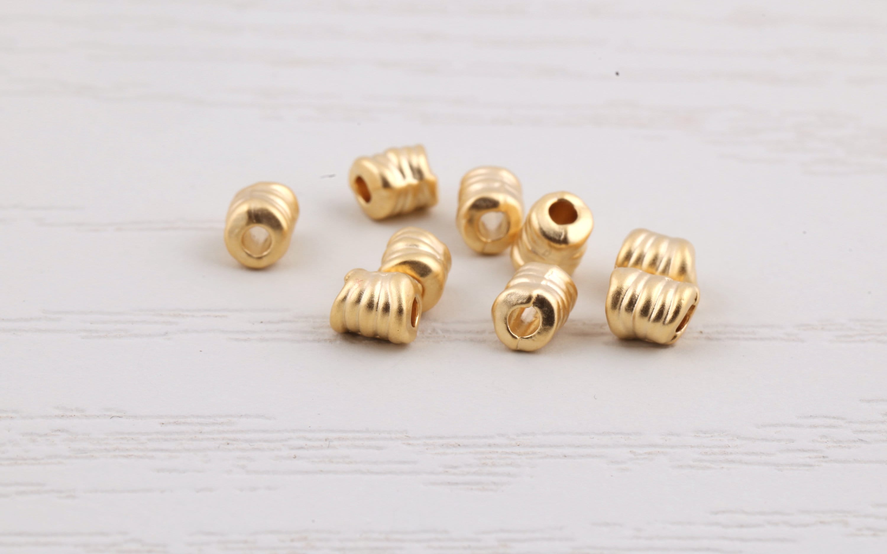 10 Pcs Matt Gold Plated Spacer Bead Ethnic Spacer Beadmatt - Etsy