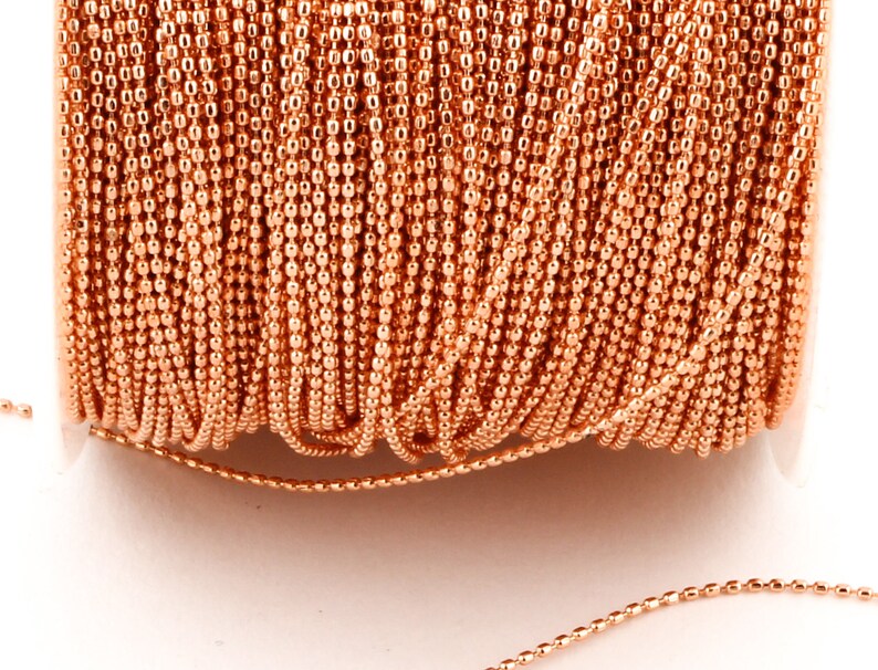 165 Feet 0.80mm Rose Gold Brass Faceted Ball Chains Ball | Etsy