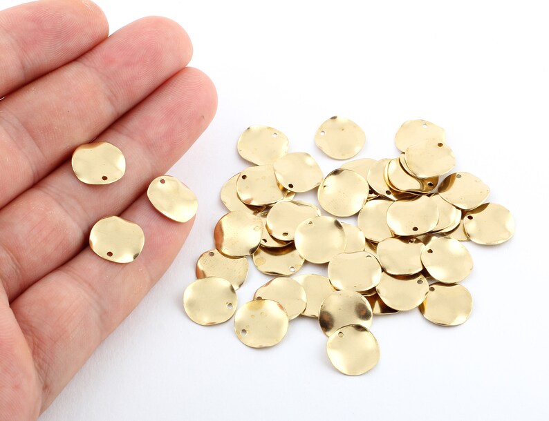 Raw brass Brass Round Charm 25 Raw Brass Round Disc Charms | Etsy