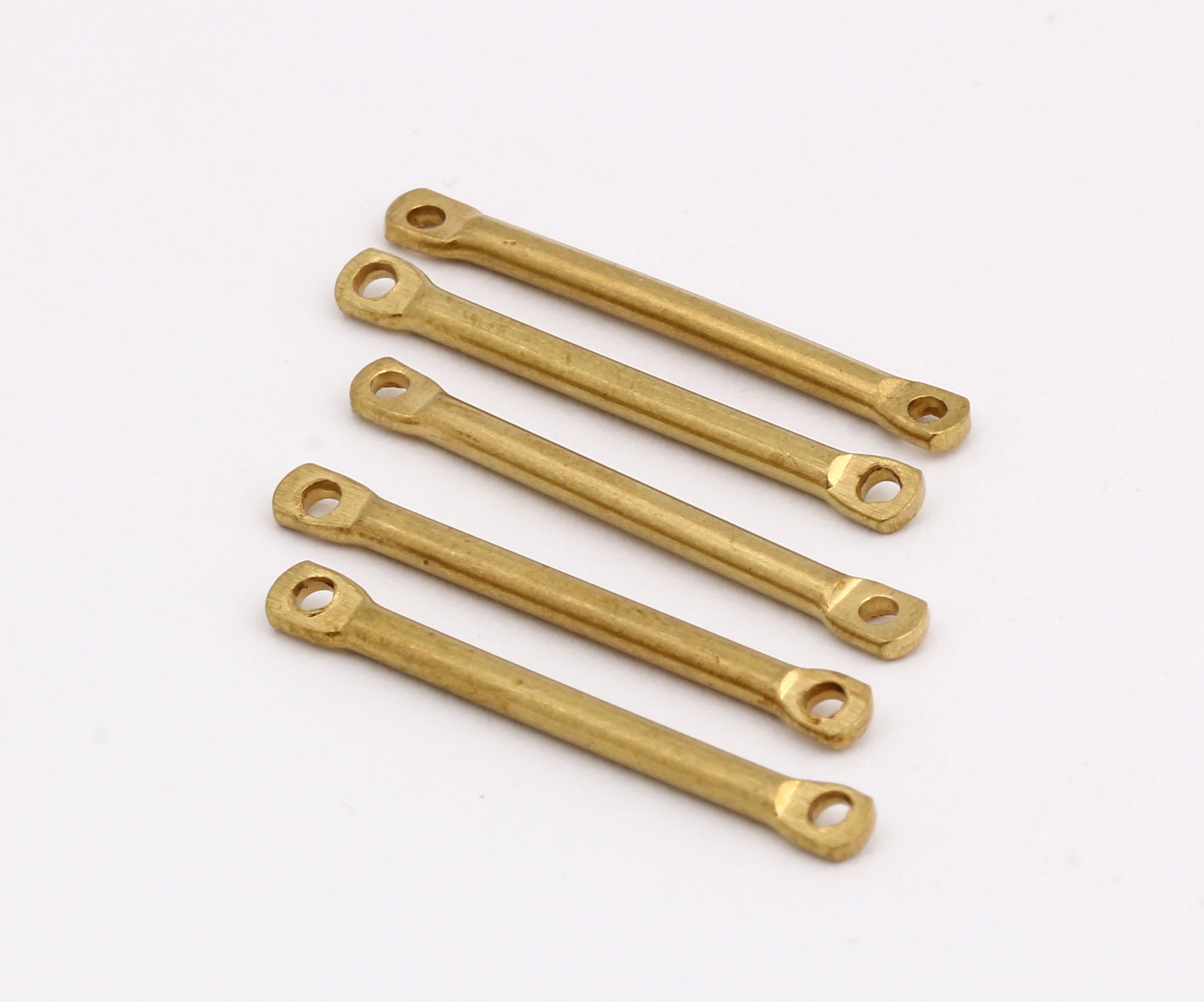 6 Pcs Raw Brass 25mm Long Round Bar Long Bar Pendant Bar | Etsy