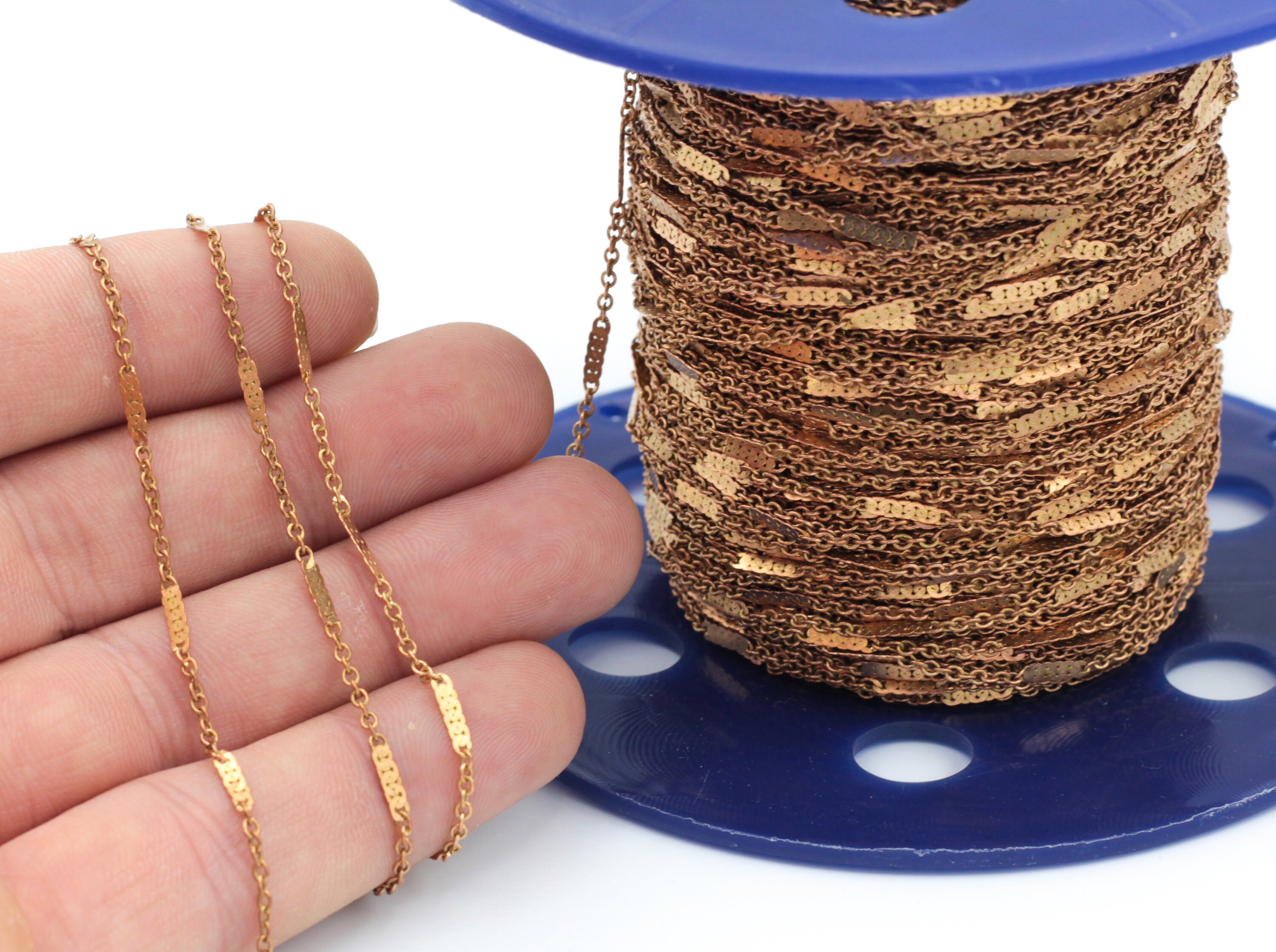 3.3 Feet Raw Brass Bar Chains Soldered Chains Bar Chains | Etsy