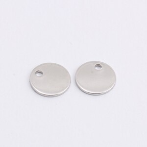 12 Pcs 10mm Silver Plated Hammered Disc, Circle Disc, Stamping ...