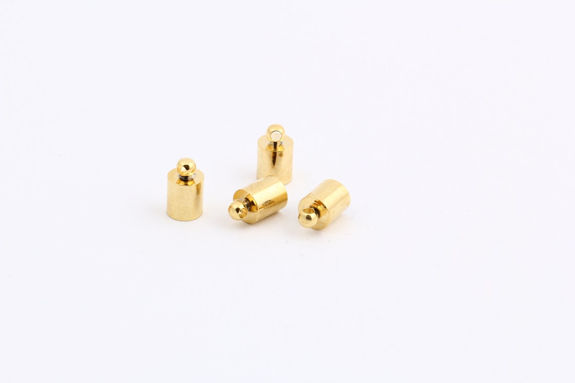 İnner 3mm 24k Gold Plated End Cap hole Inner 3mm Huge End - Etsy