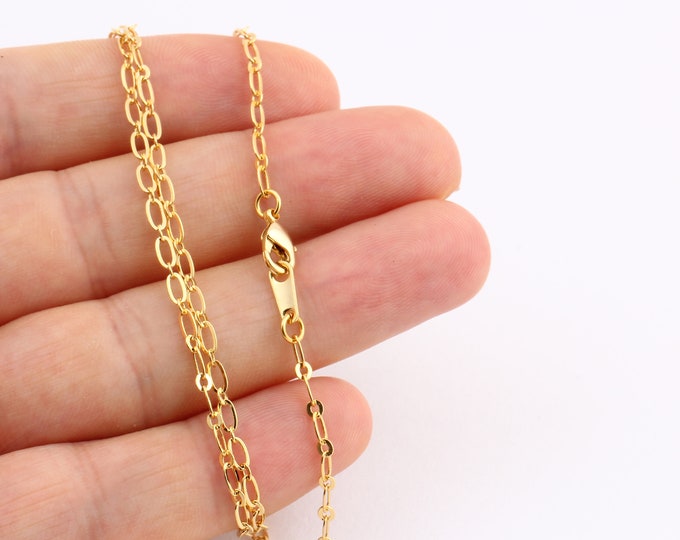 4.5x14mm Shiny Gold Plated Oval Chains Gold Oval Chains Oval - Etsy