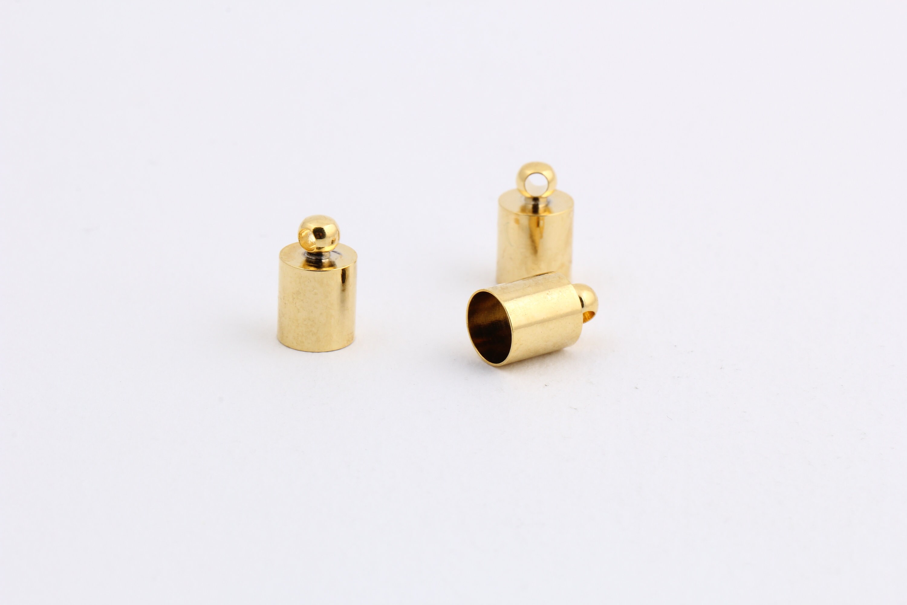 İnner 5mm 24k Gold Plated End Cap hole Inner 5mm Huge End | Etsy