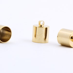 2 Pcs Gold Plated End Cap ,hole Inner 10mm, Huge End Caps, Solid Brass End Cap,bead Caps,cones ...