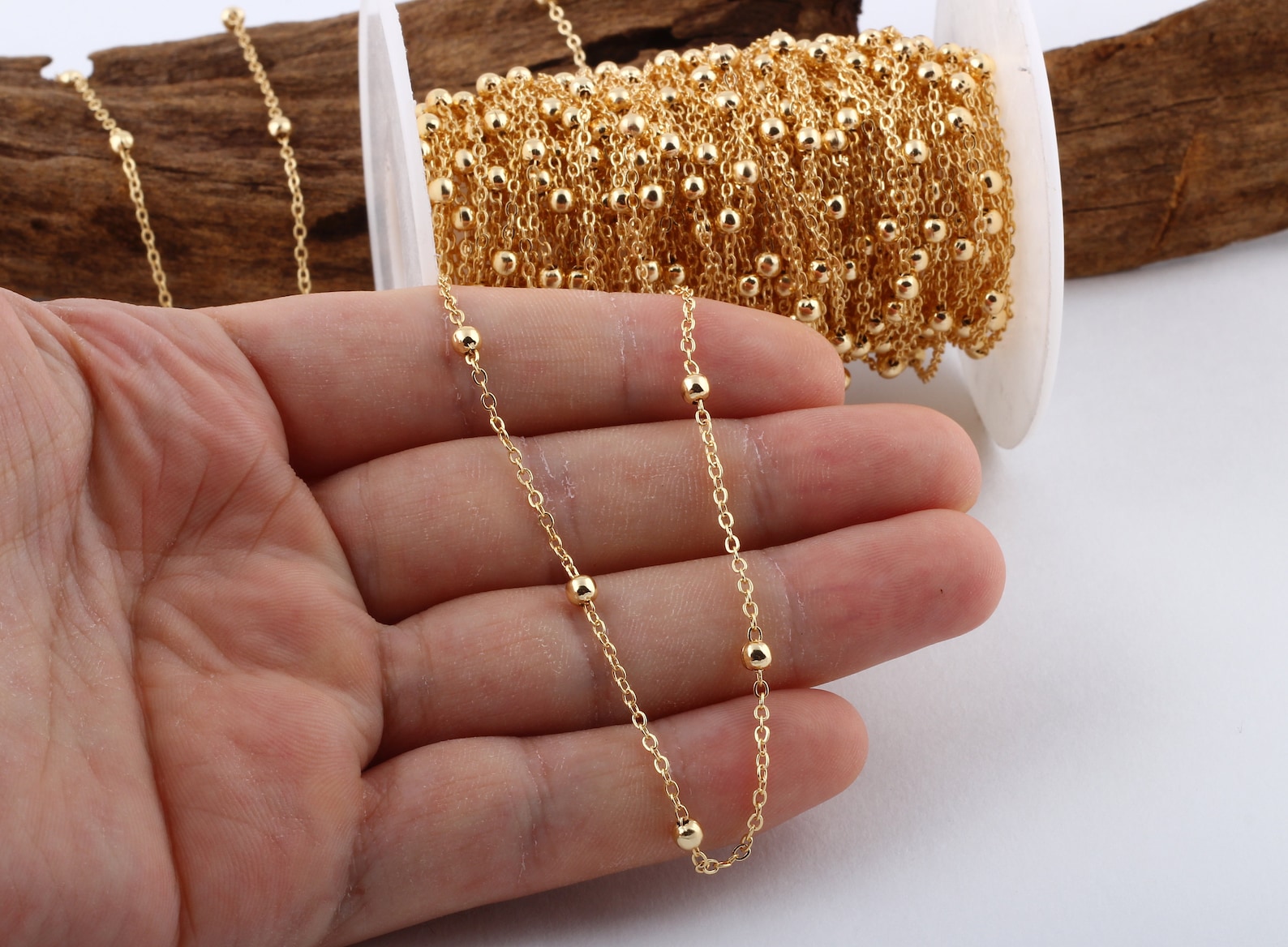 3mm Gold Plated Satellite Chains Soldered Chains Ball - Etsy